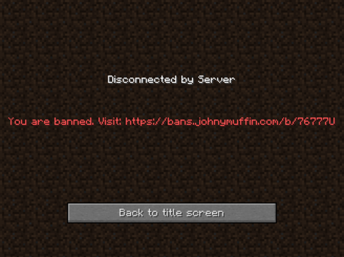 Integrated Legacy Minecraft Ban System - RetroMC