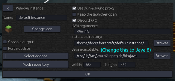 Beta 1.7.3 installation guide - RetroMC