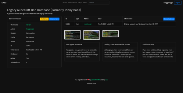 Integrated Legacy Minecraft Ban System - RetroMC